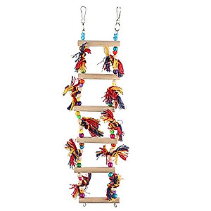Parrot Toy Bird Chewing Toys Hanging Toy Parrot Ladder Stand Playing Toy Easy to Use