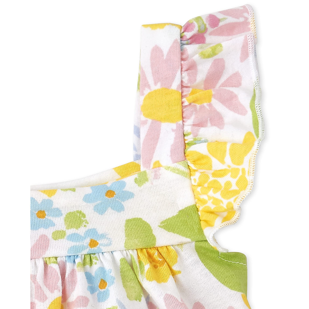 The Children's Place Baby Girls Sleeveless Playwear Sets 3-Pack, Pastel Floral, 12-18 Months