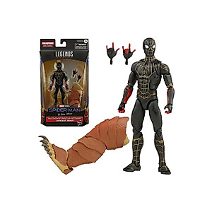 Spider-Man Marvel Legends Series Black & Gold Suit 6-inch Collectible Action Figure Toy, 2 Accessories and 1 Build-A-Figure Part(s)