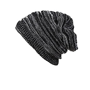 Knit Women's Hats Caps Couples Warm Hats Casual Hats Scuttle Hat (Black, One Size)