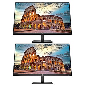 HP P27H 27 Inch Full HD 1920 x 1080 LED LCD Anti-Glare Backlit Monitor 2-Pack