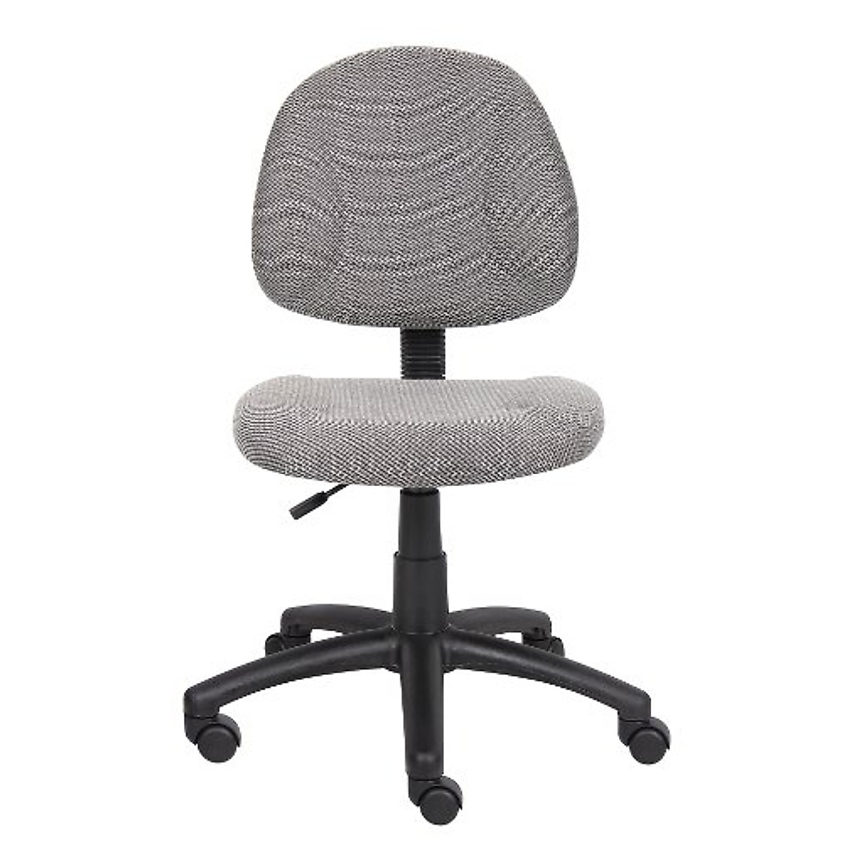 Boss Office Products Perfect Posture Delux Fabric Task Chair without Arms in Grey
