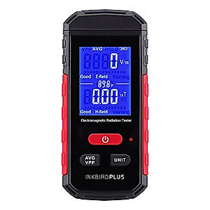 INKBIRDPLUS EMF Meter, Hand-held Digital Electromagnetic EMF Radiation Detector, 3in1 Rechargeable EMF Reader, EMF Detector Meter for Home,Office,Outdoor,Paranormal Equipment, Ghost Hunting Equipment