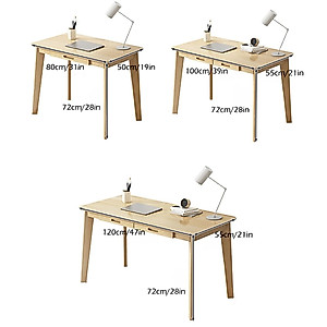 Minimalist Computer Desk with Drawer, 31/39/47inch Office Desk Computer Table Study Writing Desk Workstation for Home Office (47 * 21inches)