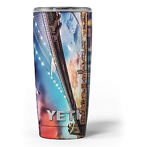 Design Skinz Fusion NYC Overlook - Skin Decal Vinyl Wrap Kit Compatible with The Yeti Rambler Cooler Tumbler Cups