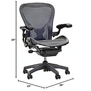 Aeron Size B - Posture Fit, Graphite, Classic Carbon Pellicle