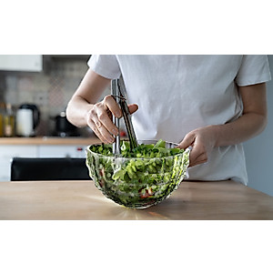 Eternal Living Crystal Salad & Fruit Bowl Centerpiece or Decoration, Glass Large 3.25 qt