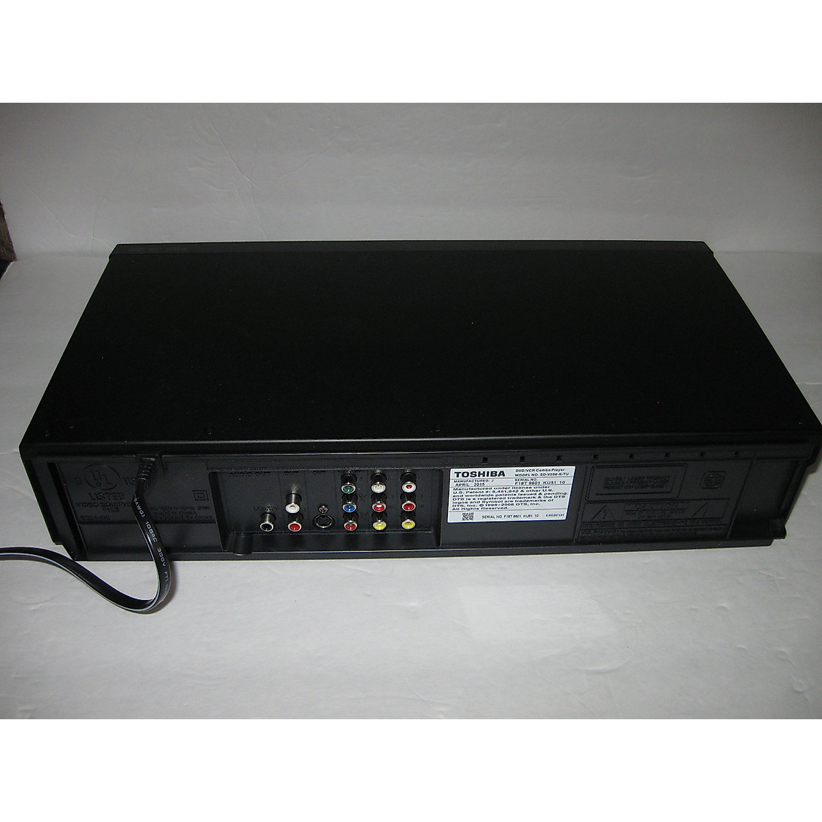 Toshiba SD-V296 DVD Player/VCR Combo, Progressive Scan Dolby Digital Remote Control, Black