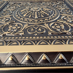 Faux Tin Ceiling Tile for Antique Look Ceiling, 3D Wall Paneling, Backdrop. Easy Glue up/Drop in Installation. Pack of 25 (2'X2') Decorative Ceiling Tiles in Antique Gold (~ 100 sq.ft). MDL#223AG