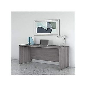 Bush Business Furniture Studio C 72W x 30D Office Desk in Platinum Gray - Engineered Wood