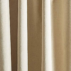 MARTHA STEWART Lido Linen Blackout Foam Lined Rod Pocket/Back Tab Window Curtain Panel Pair, 95", Linen