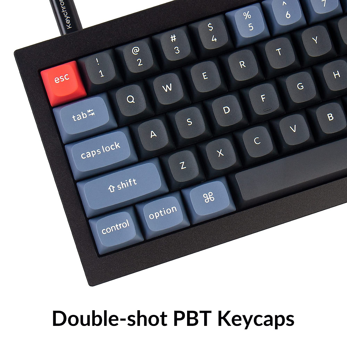 Keychron Q2 Wired Custom Mechanical Keyboard, QMK/VIA Programmable Macro, Full Aluminum, Hot-Swappable Gateron G Pro Red Switch, 65% Layout Double Gasket Compatible with Mac and Windows - Black