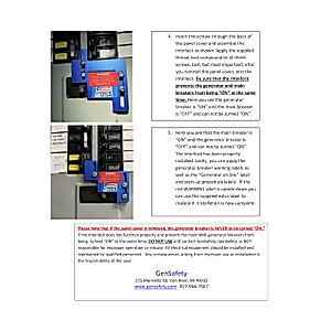 GenSafety BR-200 Generator Interlock Kit for Cutler Hammer BR and CH Series 150AMP and 200 AMP Panels - Made in USA !