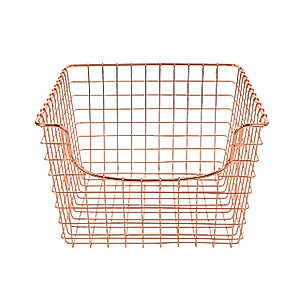 Spectrum Diversified Scoop wire Storage Basket, Medium, Copper