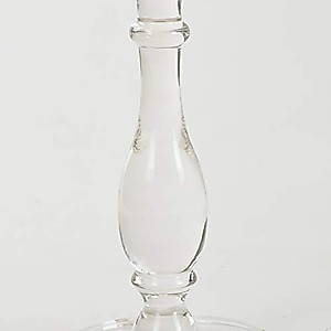 LIKENOW Acrylic End Table,Acrylic Side Table,Modern Nightstand with Clear Small Round Top and Solid Post for Living Room,Bedroom and Lobby 18.9x18.9x23.6High inches