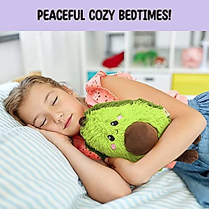 Avocado Microwavable Unscented Heating Pad for Women and Kids- Cute Soft Cozy Pillow Plush Heatable Warm Stuffed Animals - Kawaii Hot and Cold Plushie Food Toy - Avocado Gifts for Girls and Boys