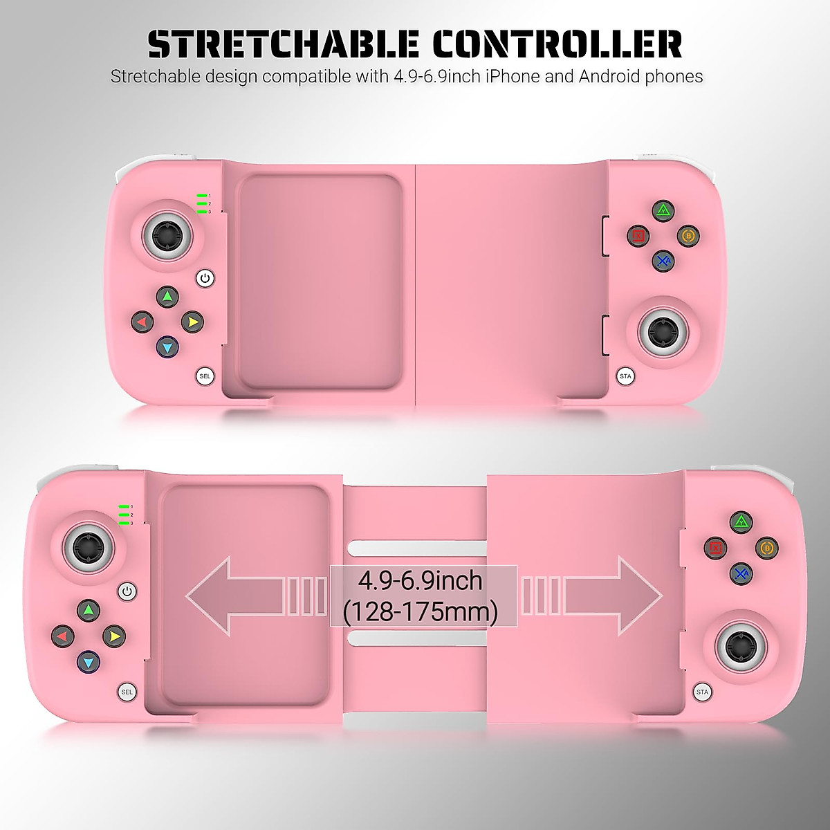 arVin Mobile Game Controller for Samsung Galaxy S23/S22/S21 Ultra, TCL, Tablet, Android Wireless Gamepad for iPhone 15/14/13/12, iOS, iPad, MacBook, PC Gaming Joystick with Back Button, Direct Play