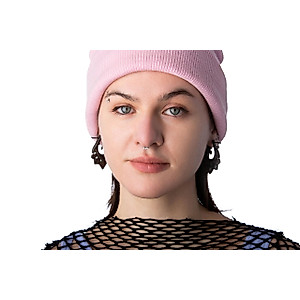 Pierced Owl 18G Stainless Steel Prong Set Synthetic Opals Septum Cartilage Helix Daith Tragus Hinged Segment Ring (White)