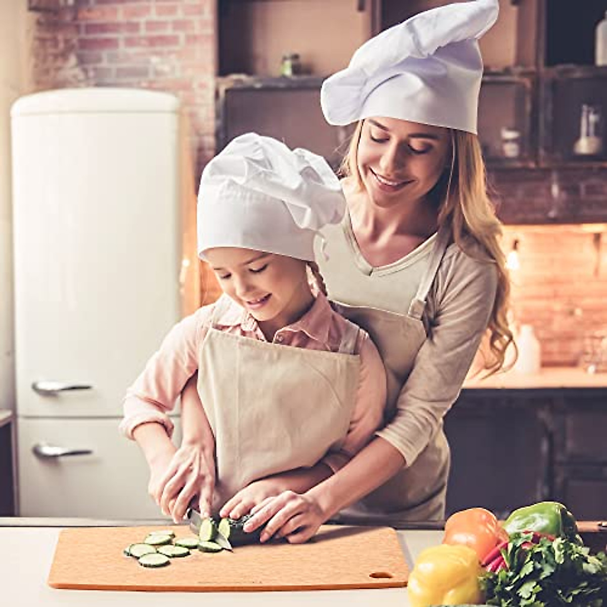 Wood Cutting Boards for Kitchen - Composite Wooden Fiber Cutting Board, Dishwasher Safe Chopping Board - Thin and Lightweight Meat Cutting Board - Large Cutting Board 14.5 x 11 in (Natural)