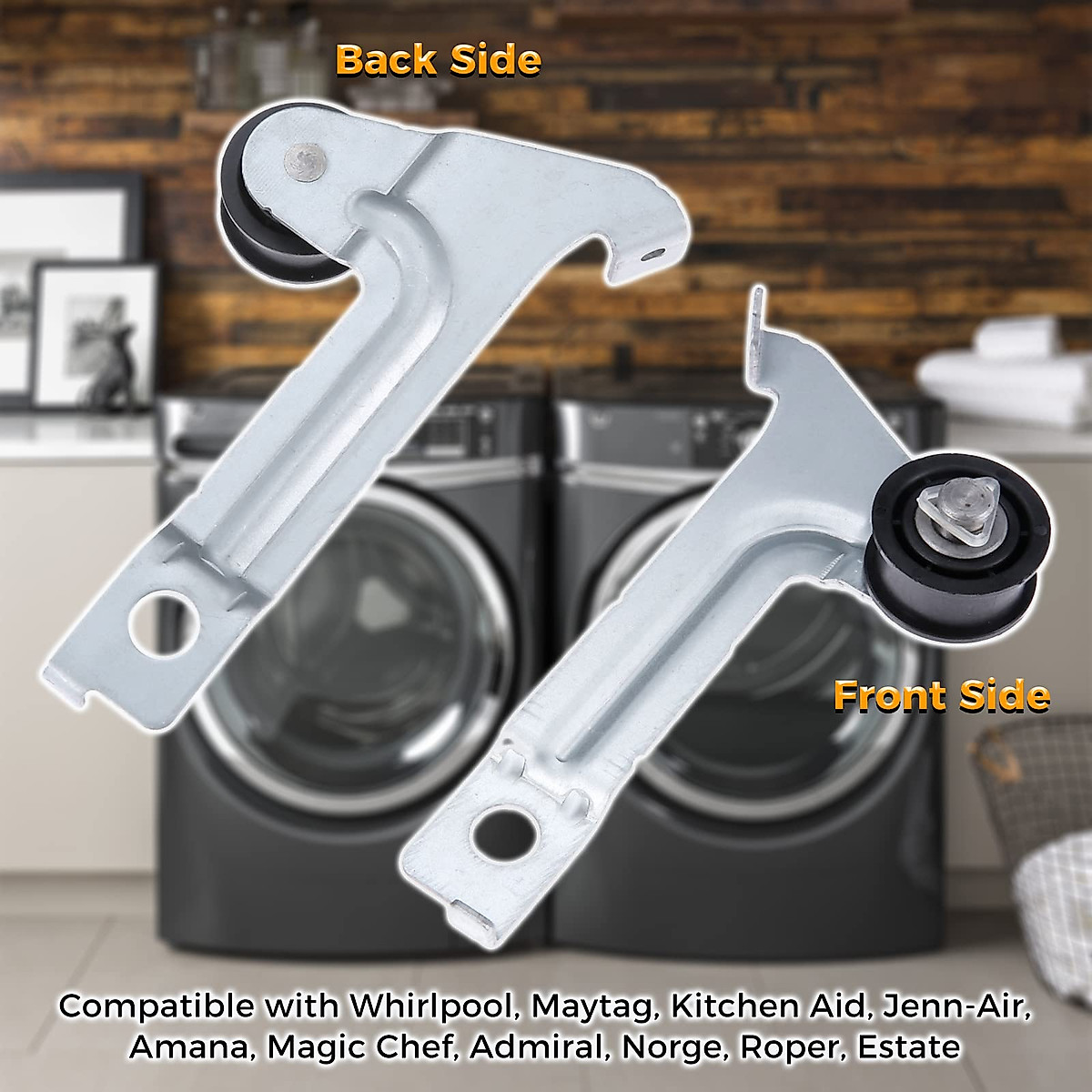 8547174 Dryer Idler Pulley, Replace 8547174VP PS1487714 AP3890848 AP5983811 1201316 AH1487714 EA1487714, Replacement for Whirlpool, Maytag, Kenmore, Kitchen Aid