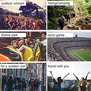 20 Pack Disposable Rain Poncho, Opret Emergency Poncho Waterproof Raincoat with Hood for Camping, Hiking, Cycling, Theme Park and Festival