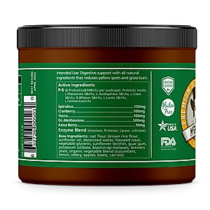 Mcgrupps Green Lawn Chews for Dogs - Grass Burn Relief for Yellow Lawn Spots Caused by Dog Urine -Cranberry for Urinary Tract & Bladder + Digestive Enzymes - Made in The USA -130 Ct