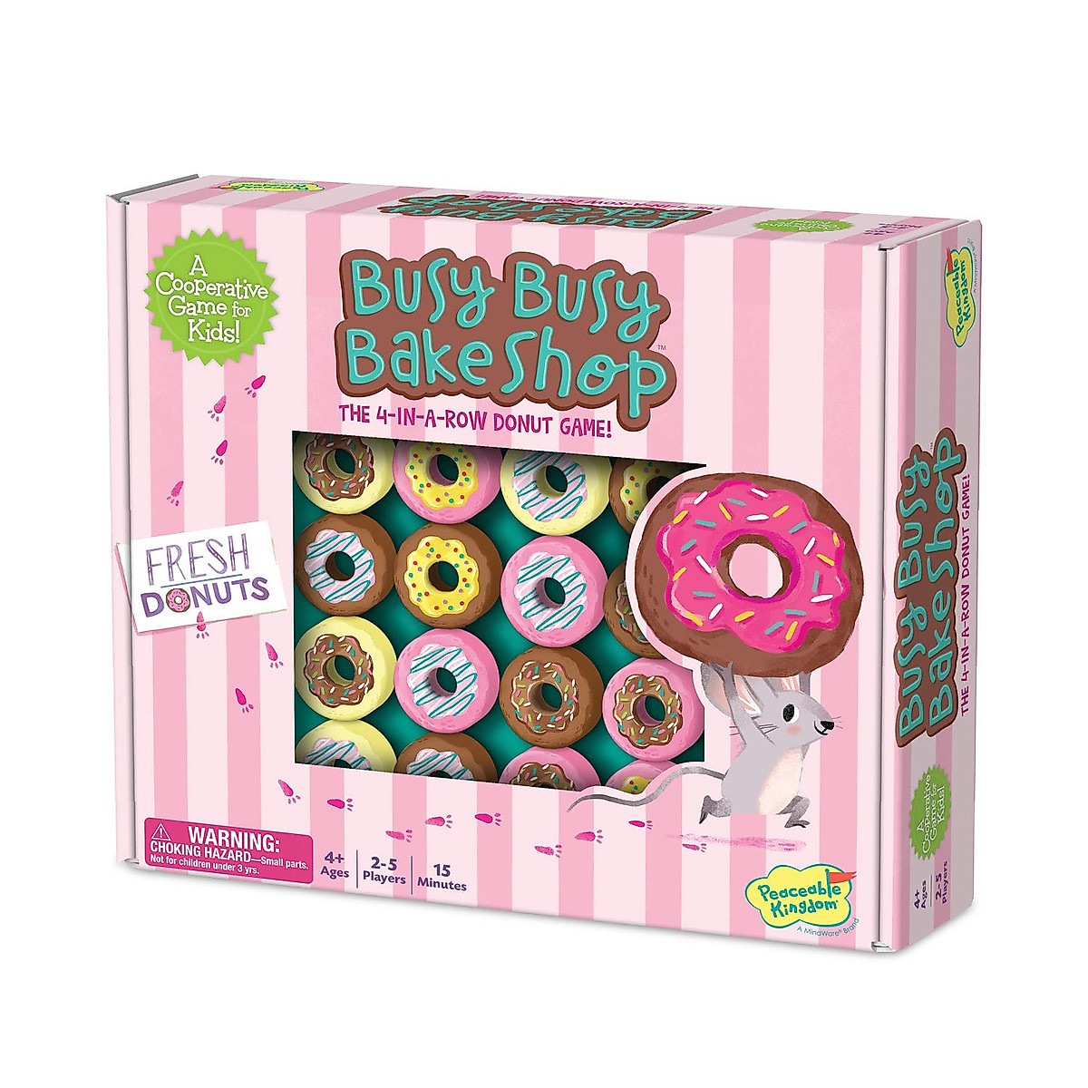 Peaceable Kingdom Busy Busy Bake Shop Cooperative Game for Kids - 2-5 Players Ages 4 and Older.