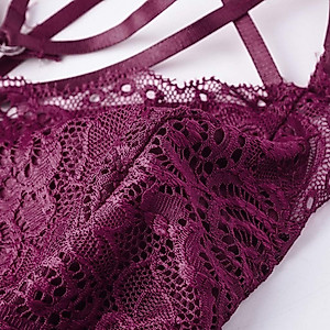 Women Bra,JFLYOU Sale Ladies Plus Size Vest Crop Wireless Bra Lingerie Sexy Lingerie Underwear Camisole(Wine,XX-Large)