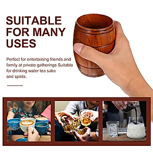 Cabilock Vintage Tea Cups 6 pcs Mugs Antique Drinkware Bar Tea Mug Drinking Japanese Cream Drinks Cups Cup Beverage Wine Champaign for Multipurpose Delicate Style Wood Hot Modeling Ice Vintage Cups