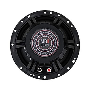 MB Quart PS1-316 Premium 6.5 Inch 400 Watt 4 Ohms 3 Way Component Network Control Mobile Speaker Car Audio Systems, Grills Included, Black (2 Pack)