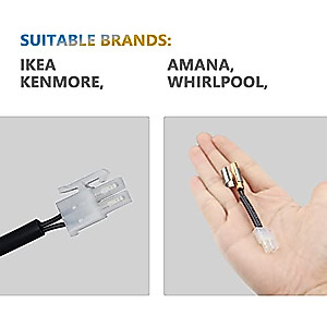 Sikawai W10383615 Refrigerator Thermistor with Clip Fit for Whirl-Pool Refrigerator Replaces WPW10383615VP 2118226 AP6020675 PS11753994