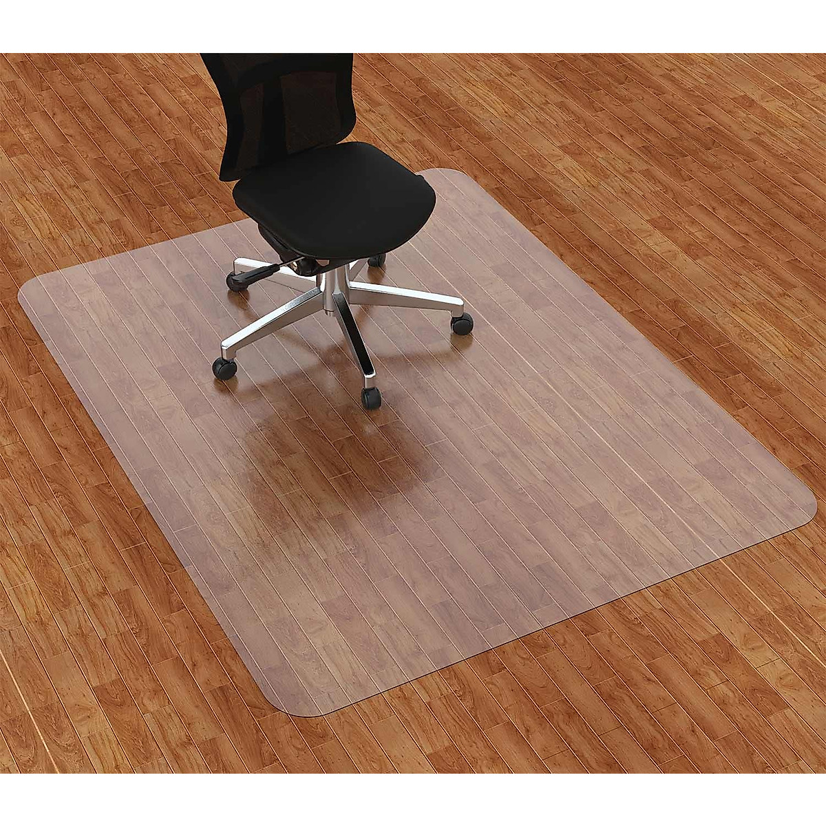 Amyracel Large Office Chair Mat for Hardwood Floor, 46” x 60” Clear Desk Chair Mat for Hard Floors, Easy Glide Floor Protector Mat for Office Chairs