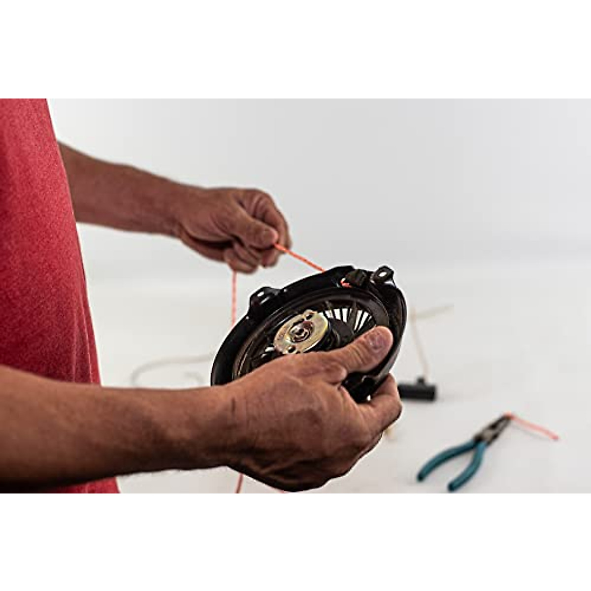 SGT KNOTS #4 Dacron Polyester Pull Cord - Small Engine Replacement Cord Rope for Lawn Mowers, Generators & More (10 feet, Orange)