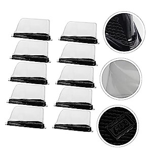 ULTECHNOVO 100 Pcs Boxes Cheesecake Box Muffin Cake Slice Holder Dome Cake Carrier Containers with Lids Mini Cupcake Container Plastic Cake Containers Pie Dessert With Cover Makeup 100pcs