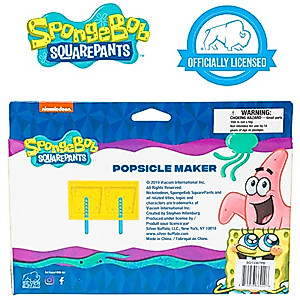 Silver Buffalo Nickelodeon's Spongebob Squarepants 2pc Popsicle Maker Set, Regular, yellow