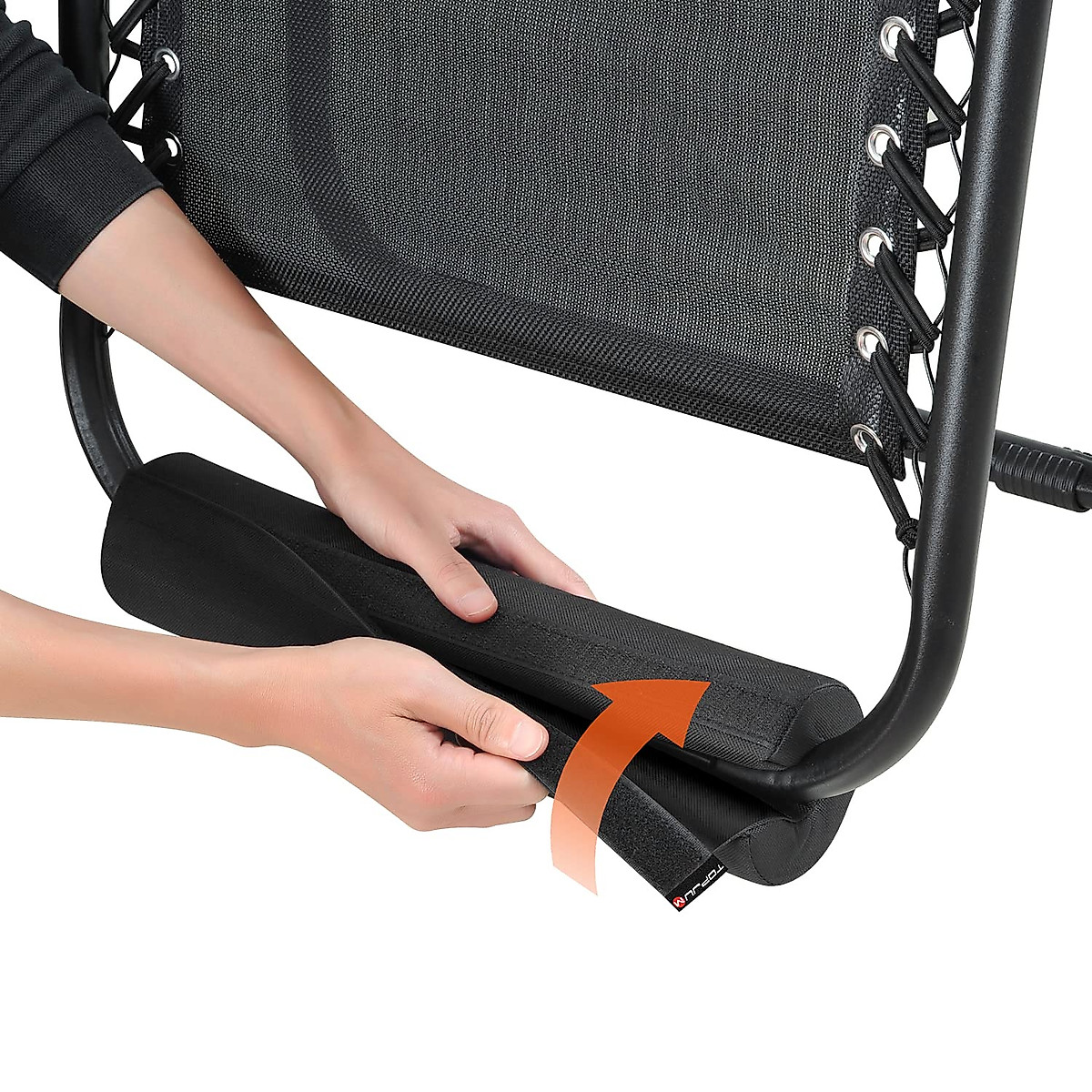 Zero Gravity Chair Cushion for Foot Rest, TOPJUM Footrest Cushion for Anti Gravity Folding Recliner, Footrest Padding for Patio Lawn Outdoor Chair, Lounge Accessory for Tall User