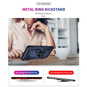 SKTGSLAMY for Galaxy A13 5G Phone Case,with Screen Protector,[Military Grade] 16ft. Drop Tested Cover with Magnetic Kickstand Protective Case for Galaxy A13 5G (Blue)