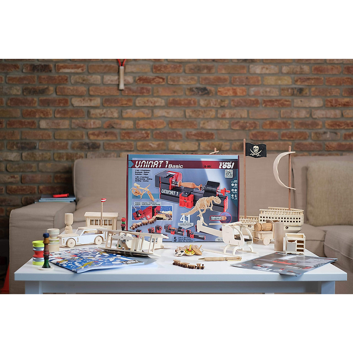 TheCoolTool Unimat 1 Basic 4-in-1 Multi-Functional Child Friendly Woodworking Kit