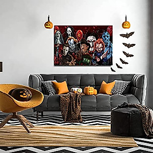 koemhxb Halloween Paint by Number for Adults(24x16 inch),Large Paint by Numbers Kits for Adults Beginner,Halloween Painting by Numbers for Home Wall Decor