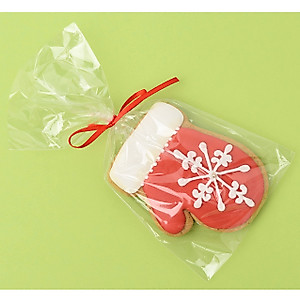 Morepack Cello Cellophane Treat Bags,6x12 Inches Cellophane Bags 200 Pcs with Twist Ties Plastic Cello Bags for Packaging Dessert,Bakery, Candies,Cookies,Chocolate,Party Favors