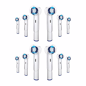 Replacement Toothbrush Head for Oral-B Braun, 12 Pack Tooth Brush Heads Covers Sets, Soft Sensitive Precision Spin Heads for Oral-B 7000/Pro 1000/9600/ 5000/3000/8000