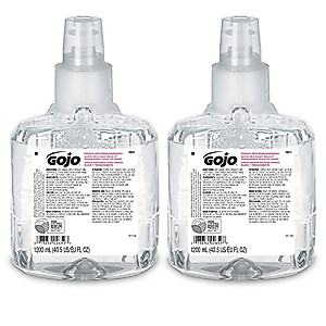 Gojo Clear & Mild Foam Handwash, EcoLogo Certified, 1200 mL Foam Hand Soap Refill LTX-12 Touch-Free Dispenser (Pack of 2) - 1911-02