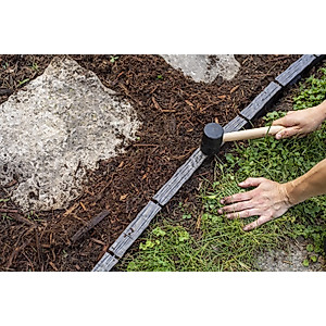 Master Mark Dig-Free Poundable Edging, Poundable Decorative Stone Landscape Edging 5.25 in. x 36 in. (Warmstone)