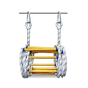 JIANGY Emergency Fire Ladder Non-Slip Escape Rope Ladder for Window and Balcony 2-3 Story Homes Reusable Compact Lightweight External Rescue Ladder/15M/49Ft