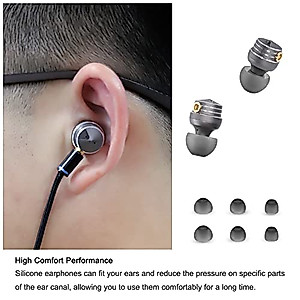 okcsc A800 MMCX Earbuds in-Ear Earbuds 10mm Dynamic Drive Deep HiFi Bass Earphone DIY Detachable Wire Connected to MMCX Cable Metal Earplug MMCX Earbuds No Cable