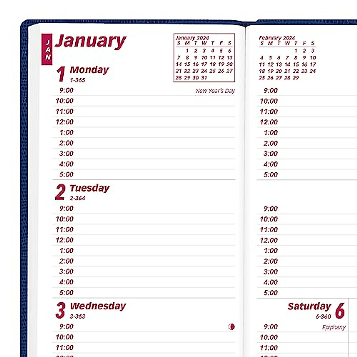 Brownline 2024 Traditional Weekly Pocket Planner, Appointment Book, 12 Months, January to December, Perfect Binding, 6" x 3.125", Assorted Colors (CB403.ASX-24)