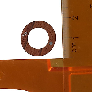 HomeSoGood 20Pcs Wood Earrings Ring Shaped Wooden Earring Posts Stud with Loop for Women DIY Jewelry Making Supplies