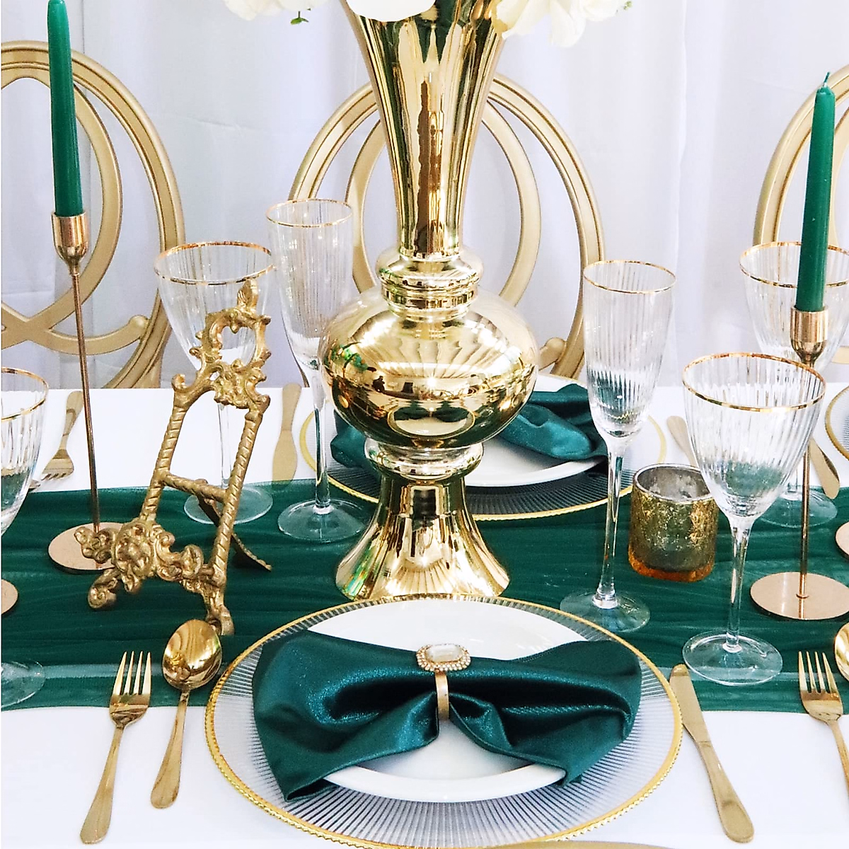 Dicunoy 24 PCS Gold Silverware Set, Gold Forks and Spoons, Stainless Steel Gold Plated Cutlery Utensils with Storage Case for Wedding Festival Christmas Party Dinner Table, Service of 6