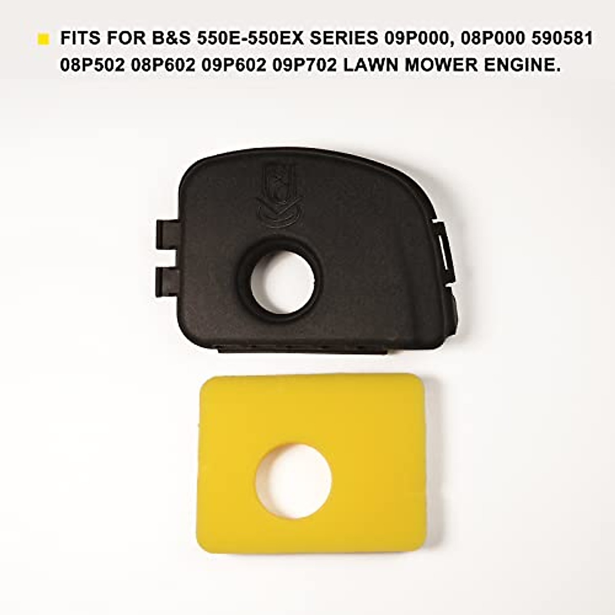 Air Filter Cover 595660 Air Filter 799579 Compatible with B&S 550e-550ex Series 590581 08P502 08P602 09P602 09P702 Engines, Lawn Mower Air Filter Cover Replacement for MTD Troy Bilt AYP Mower