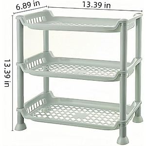 3 Tier Standing Shower Caddy Organizer Corner, Bathroom Shower Organizer Stand,Heavy Plastic Shower Shelf Caddy Corner for Shampoo, Shower Rack Stands for Inside Bathroom, Bathtub (White, 3 Tier)